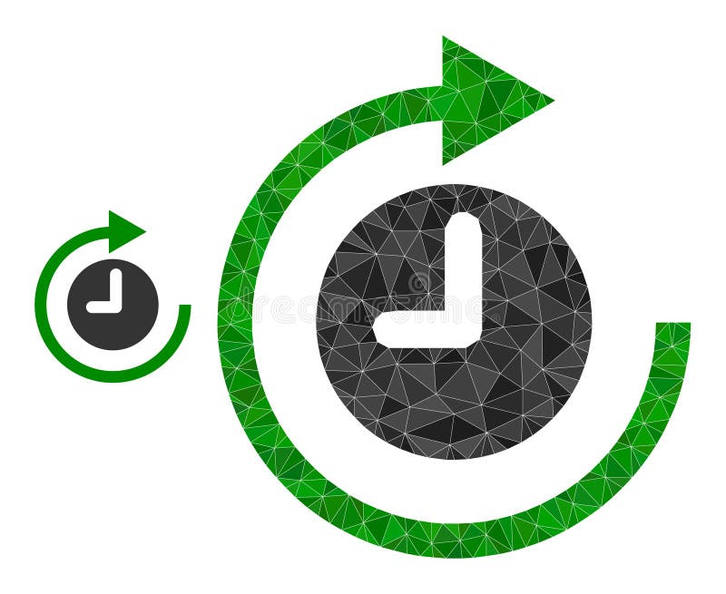 Vector Polygonal Clockwise Rotation Icon Stock Vector - Illustration of ...