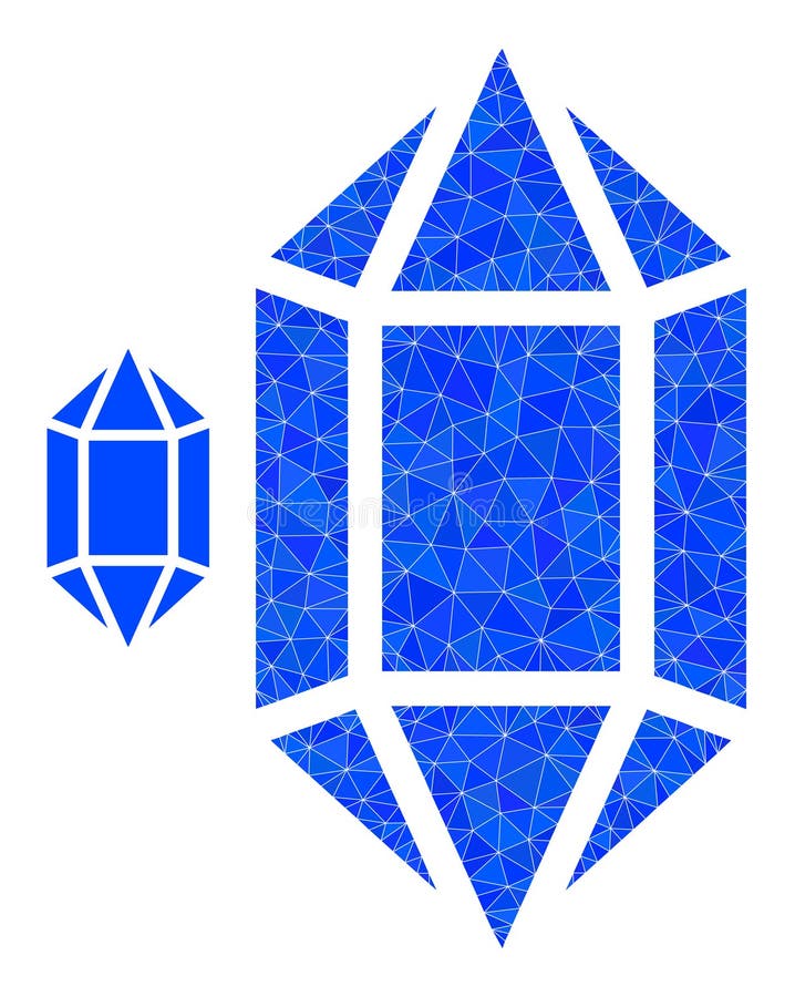 Vector Polygonal Crystal Icon Stock Vector - Illustration of ruby ...