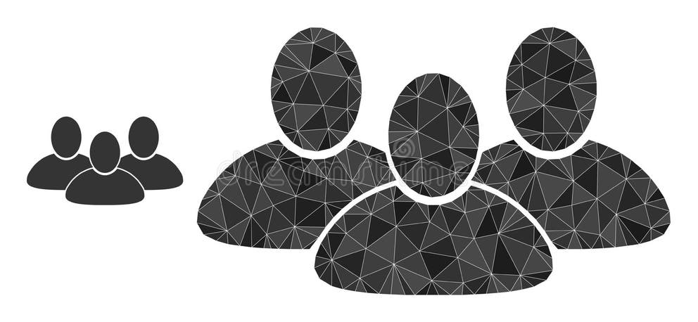 Vector Polygonal Customer Group Icon Stock Vector - Illustration of ...