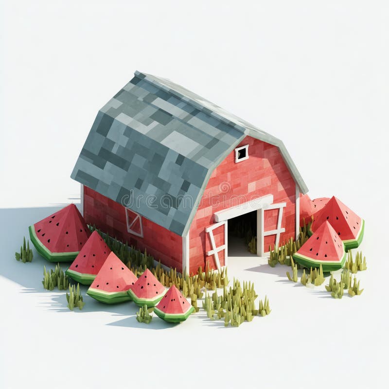 LowPoly 3D Model of a Rustic Barn Detailed Architectural Design for ...