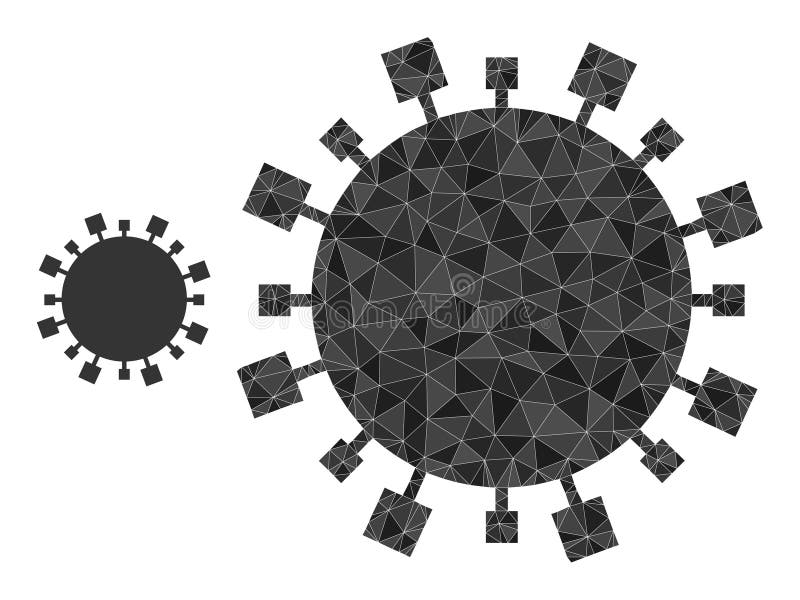 Vector Triangle Filled Digital Virus Icon Stock Vector - Illustration ...