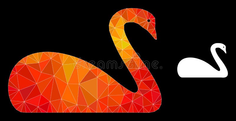 Vector Lowpoly Goose Icon with Fire Gradient Stock Vector ...