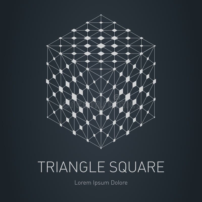 The Lowpoly Mesh. Modern Stylish Logo. Design Element with Squares ...