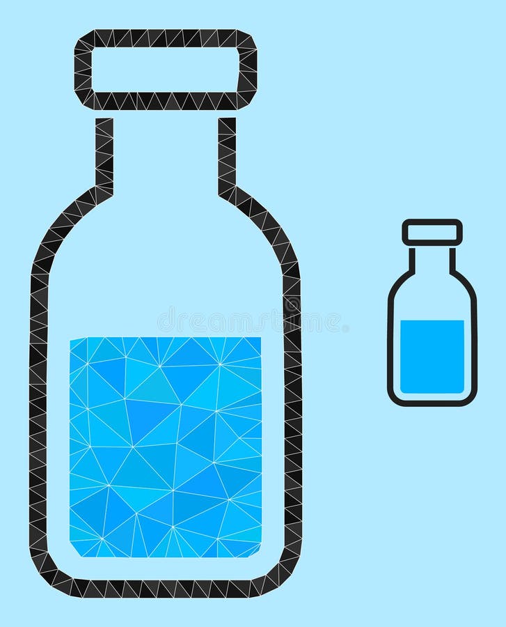 Vector Polygonal Vial Icon stock vector. Illustration of abstraction ...