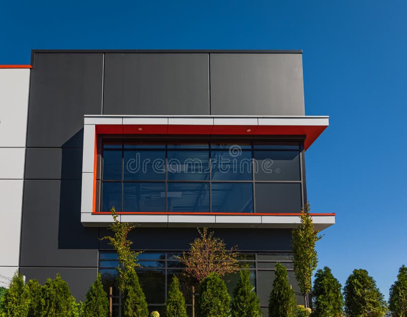 Lowrise Office Building. Modern Development Architecture in Downtown ...