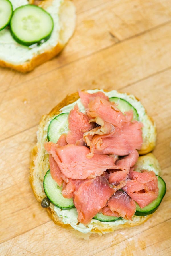 Lox delight sandwich stock image. Image of food, lunch - 38606359