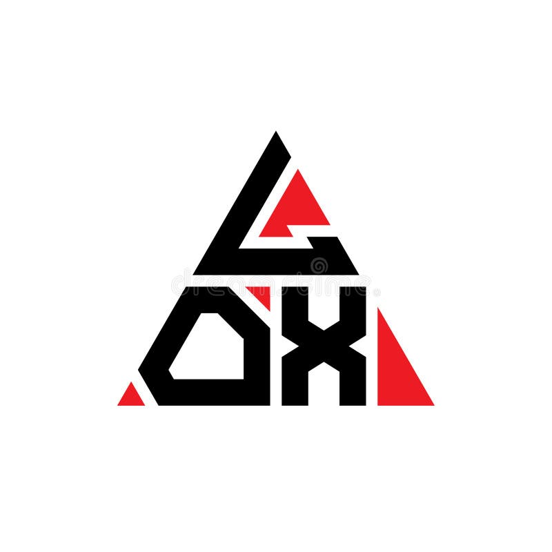 LOX Triangle Letter Logo Design with Triangle Shape. LOX Triangle Logo ...