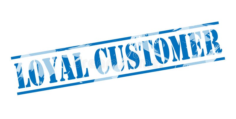 Loyal customer blue stamp stock illustration. Illustration of label ...
