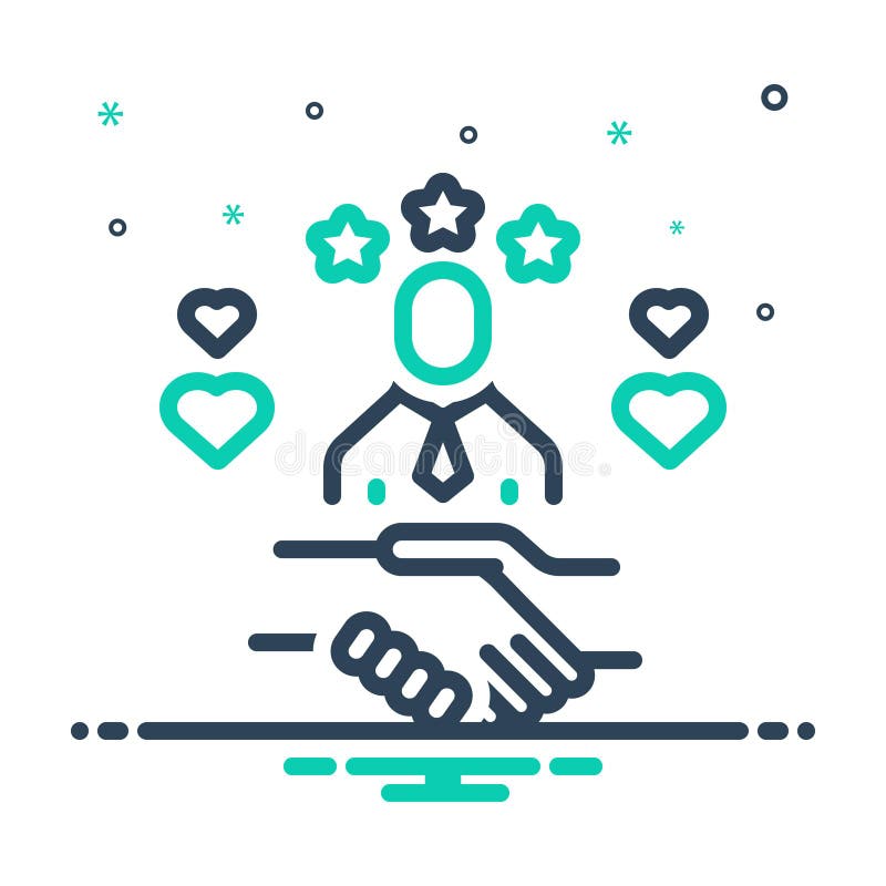 Mix Icon for Loyal Customer, Loyal and Client Stock Vector ...