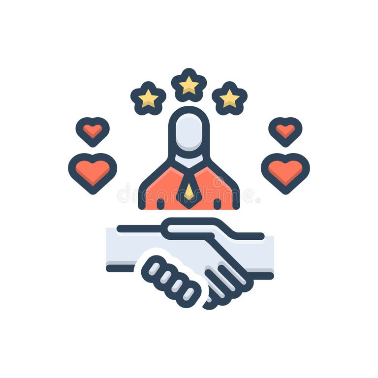 Color Illustration Icon for Loyal Customer, Loyal and Client Stock ...