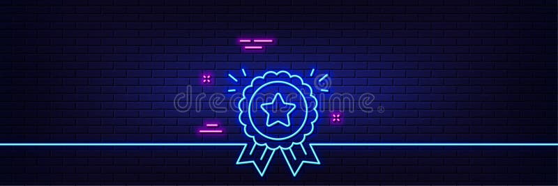 Loyalty Award Line Icon. Bonus Points. Discount Program. Neon Light ...