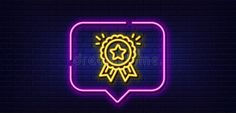 Loyalty Award Line Icon. Bonus Points. Discount Program. Neon Light ...