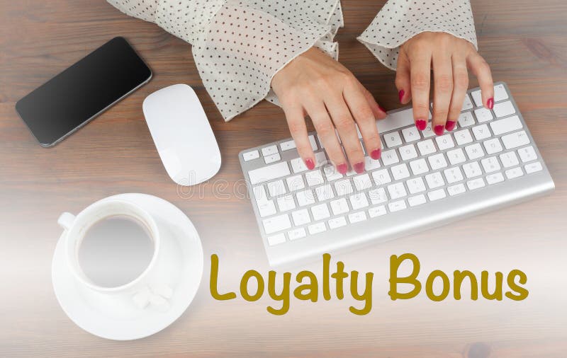 Loyalty Bonus. Business Woman Working with Computer Stock Photo - Image ...