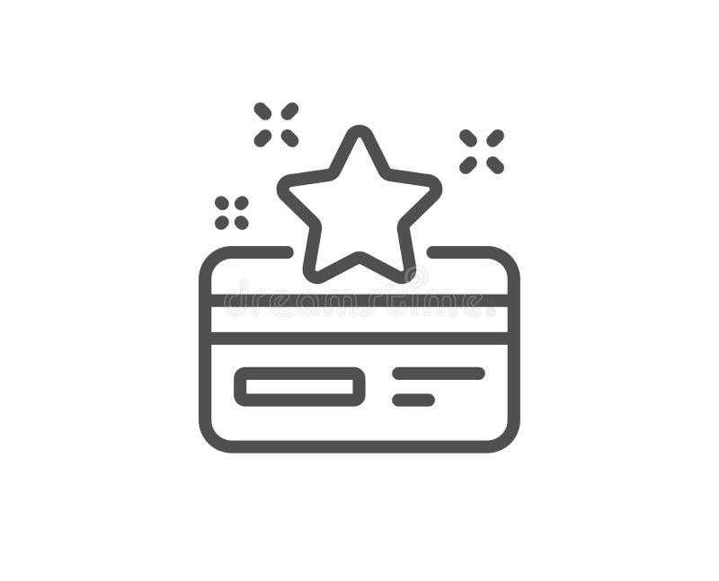 Loyalty Card Line Icon. Bonus Points. Discount Program. Vector Stock ... Loyalty Card Line Icon. Bonus Points. Discount Program. Vector Stock ...