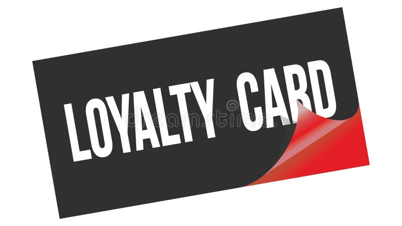 LOYALTY CARD Text on Black Red Sticker Stamp Stock Illustration ...