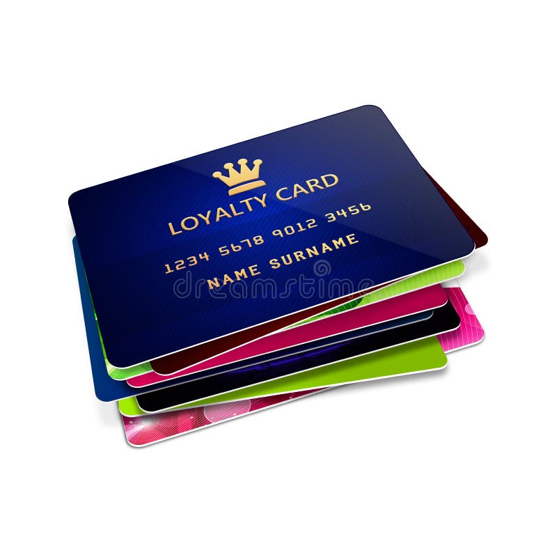 Loyalty Cards Isolated Over White Background Stock Illustrations – 1 ...