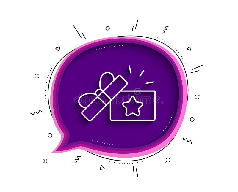 Loyalty Gift Box Line Icon. Bonus Points. Discount Program. Vector ...
