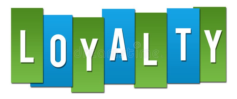 Loyalty Green Blue Stripes stock illustration. Illustration of quality ...