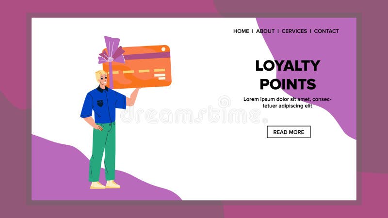 Loyalty Points Gift for Payment in Market Vector Stock Vector ...