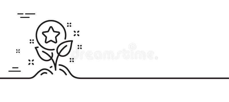 Loyalty Points Line Icon. Bonus Grows. Discount Program. Minimal Line ...