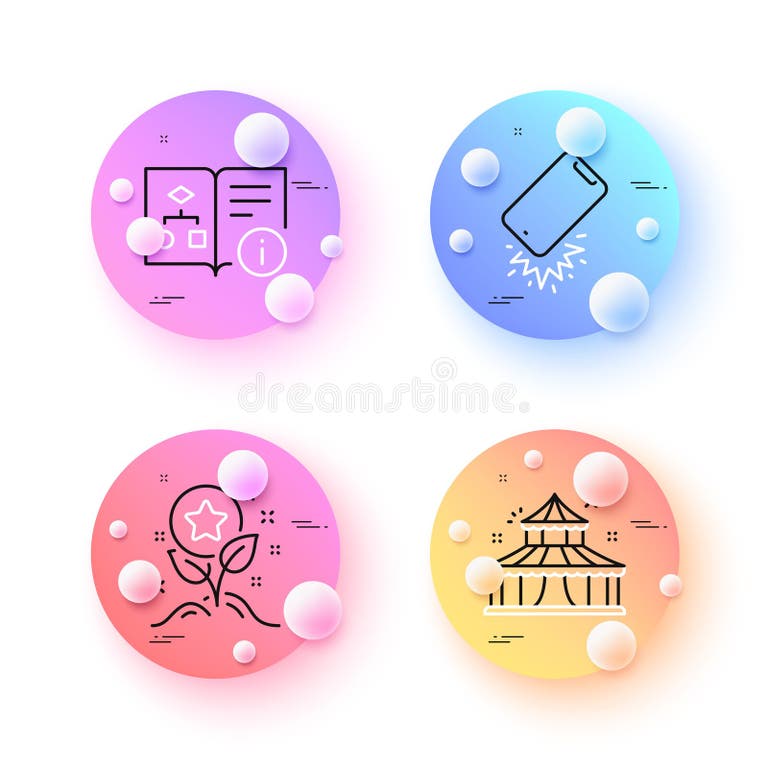 Loyalty Points, Smartphone Broken and Technical Algorithm Minimal Line Icons. for Web ...