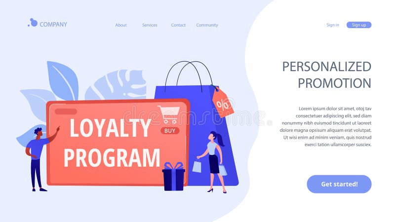 Loyalty Program Concept Landing Page Stock Vector - Illustration of ...