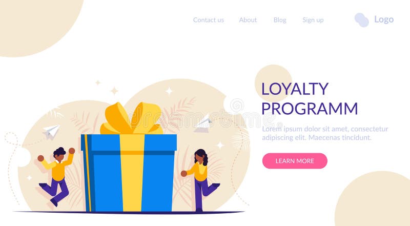 Loyalty Program is a Concept. Man and a Woman Receive a Gift for Using ...