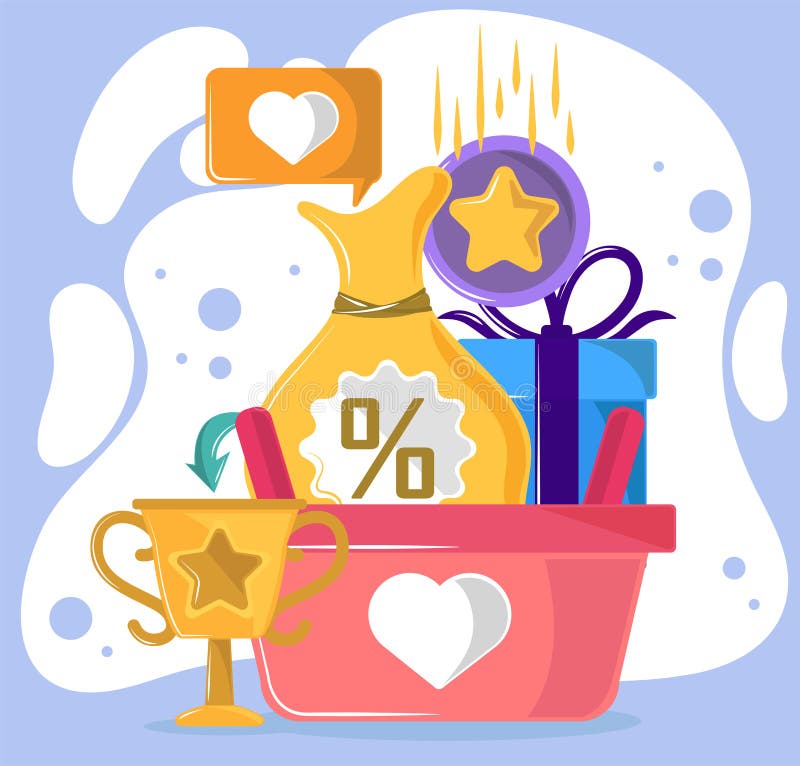 Loyalty Program and Get Reward Stock Vector - Illustration of card ...