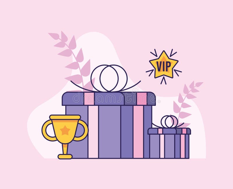 Loyalty program gifts stock vector. Illustration of present - 230062021