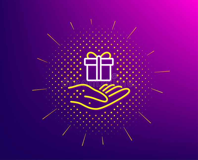 Loyalty Program Line Icon. Gift Box Sign. Vector Stock Vector ...