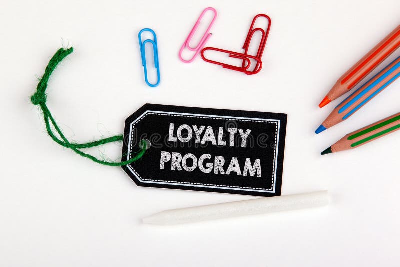 LOYALTY PROGRAM. Illustration with Keywords, Icons and Arrows on a ...