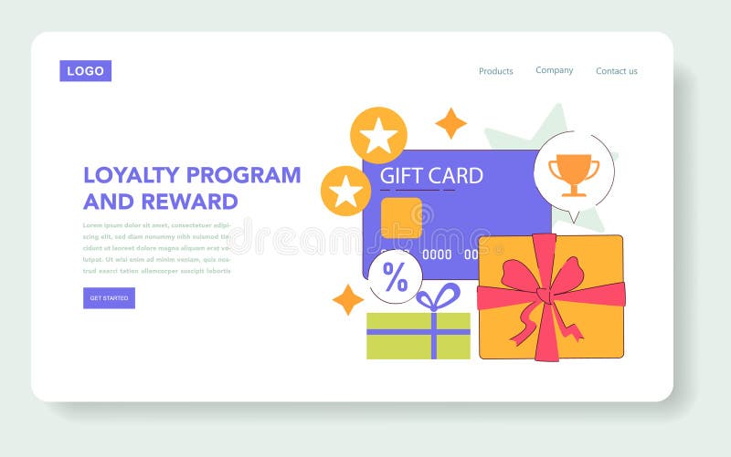 Loyalty Program and Reward. Flat Stock Vector - Illustration of present ...