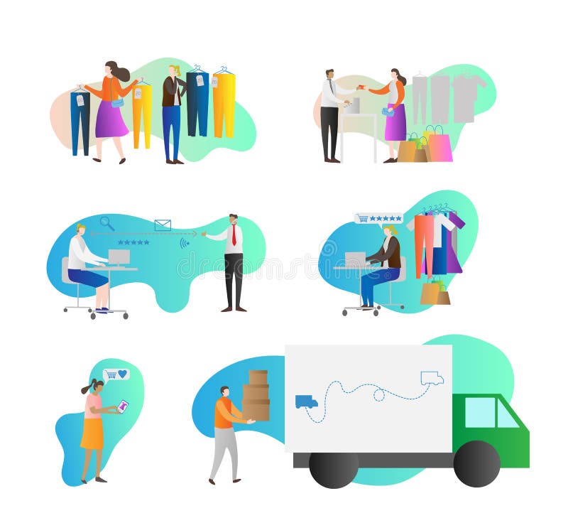 Loyalty Program Vector Illustration Collection Set. Customer and ...