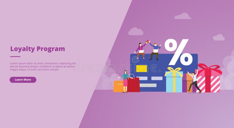 Loyalty Program for Website Design Template Banner or Slide ...