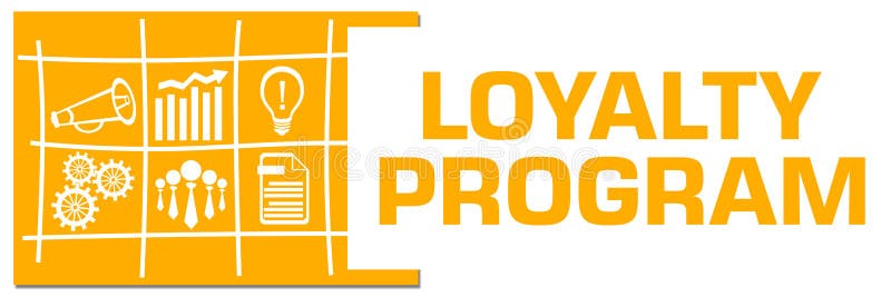 Loyalty Program Yellow Business Symbols Grid Left Box Horizontal Stock ...