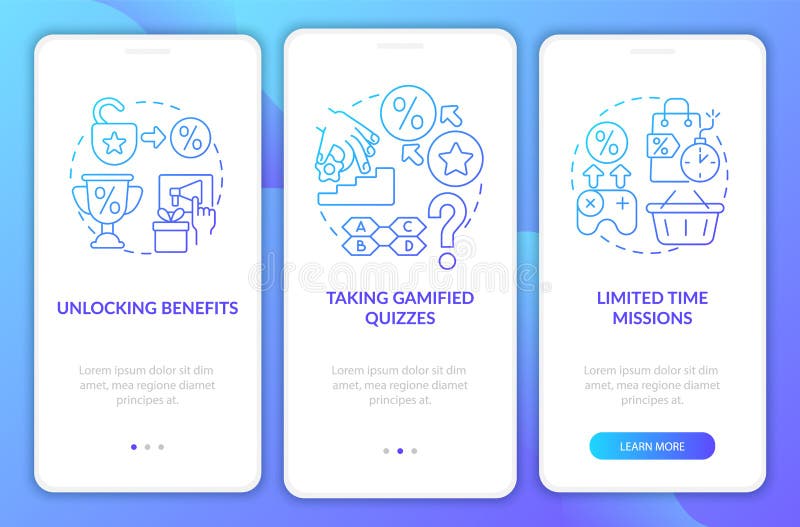 Gamified Loyalty Programs Examples Onboarding Vector Template Stock ... Gamified Loyalty Programs Examples Onboarding Vector Template Stock ...