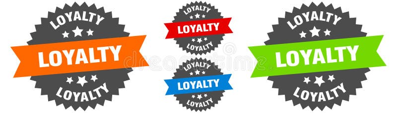 Loyalty Sign. Round Ribbon Label Set. Seal Stock Vector - Illustration ...