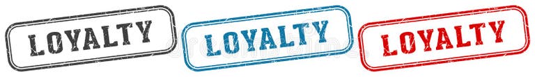 Loyalty Stamp. Loyalty Rectangular Stamp Set Isolated on White ...
