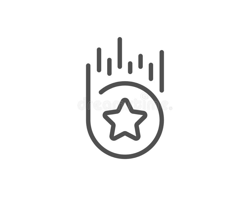 Loyalty Star Line Icon. Bonus Points. Discount Program. Vector Stock ...