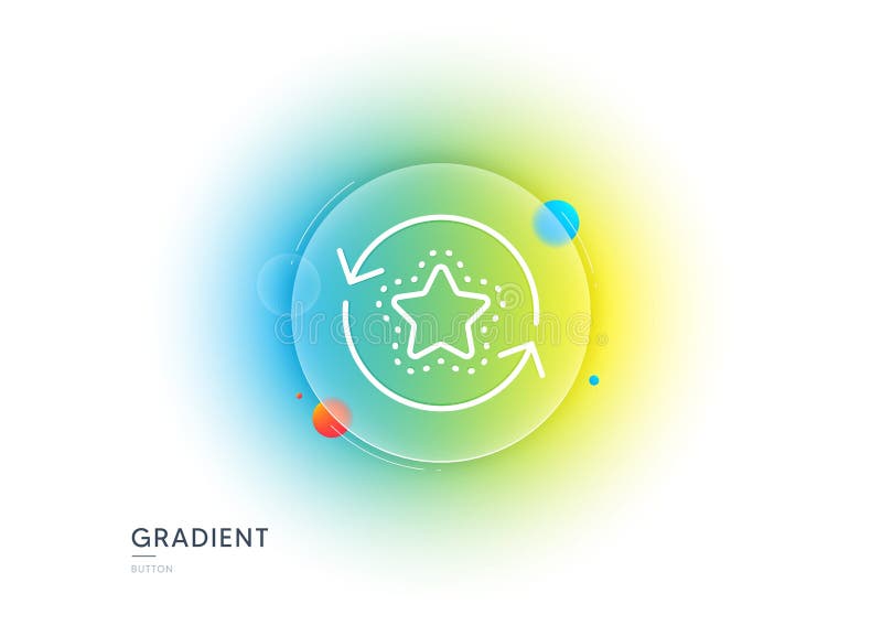 Loyalty Star Line Icon. Change Bonus Points. Discount Program. Gradient ...
