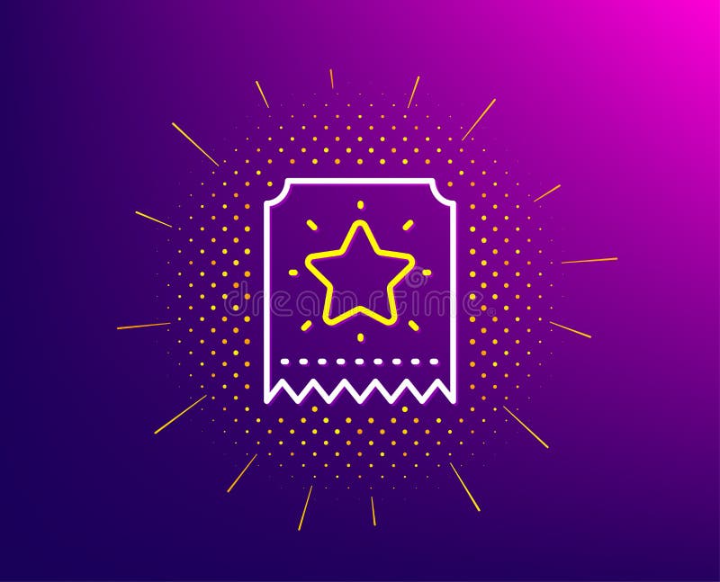 Loyalty Star Ticket Line Icon. Bonus Points. Discount Program. Vector ...