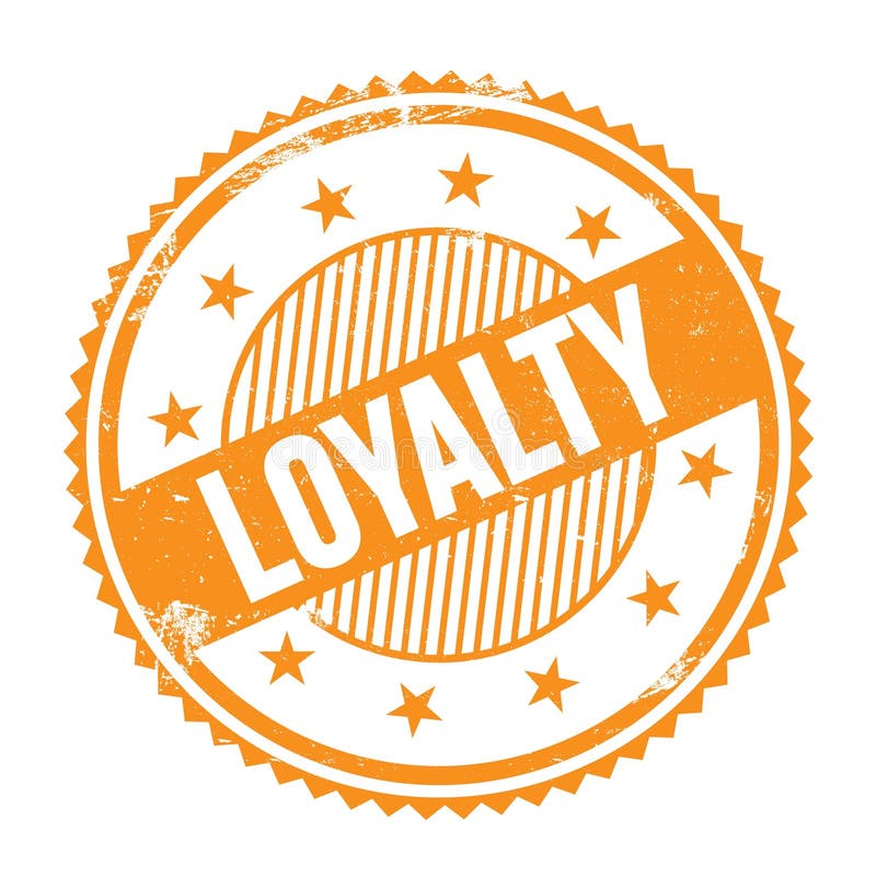LOYALTY Text Written on Red Grungy Round Stamp Stock Illustration ...