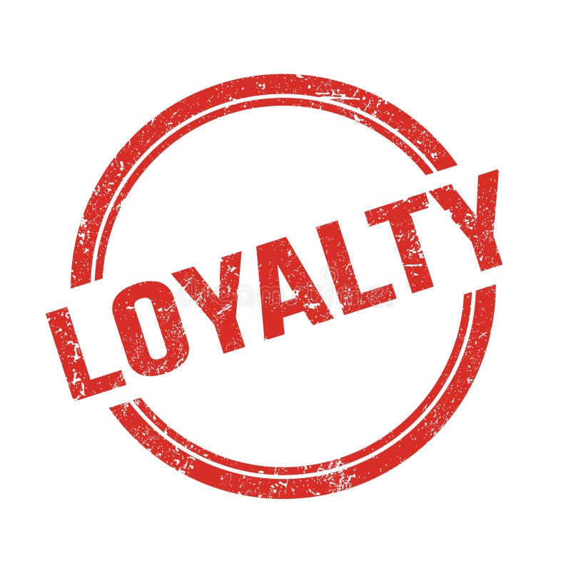 LOYALTY Text Written on Red Grungy Round Stamp Stock Illustration ...