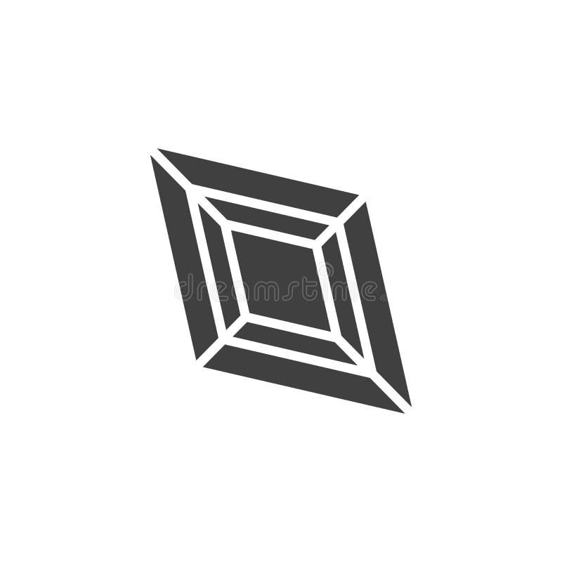 Lozenge diamond line icon stock vector. Illustration of outline - 150093372