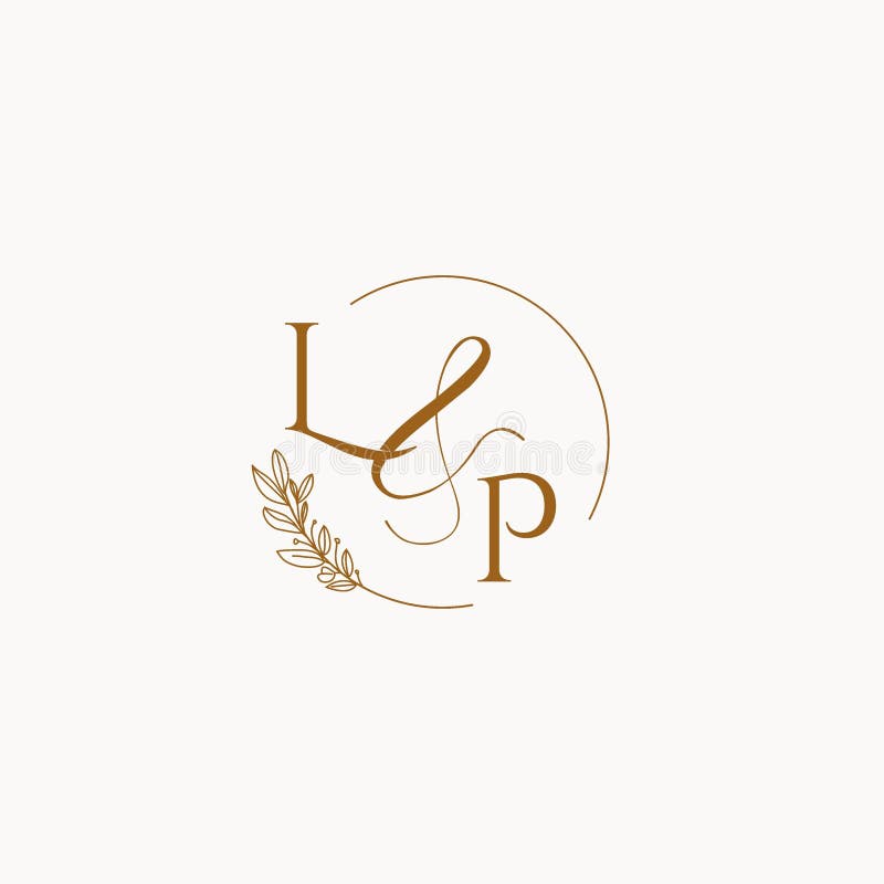 LP Initial Wedding Monogram Logo Stock Illustration - Illustration of ...