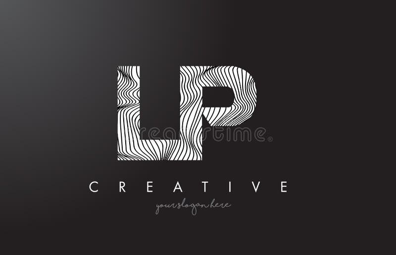 LP L P Letter Logo with Zebra Lines Texture Design Vector. Stock Vector ...