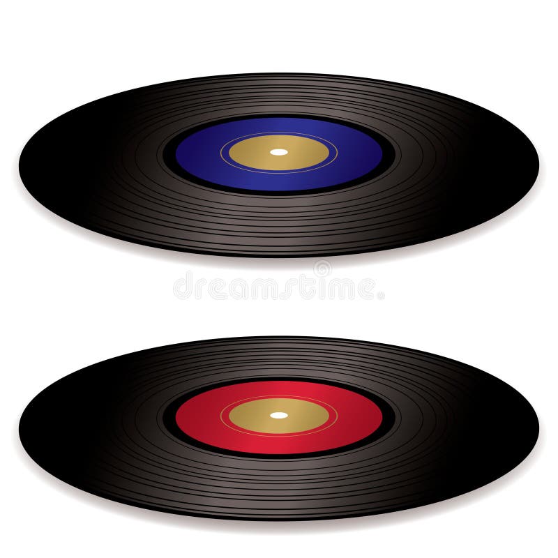 Vinyl Records Collection stock illustration. Illustration of grooves ...