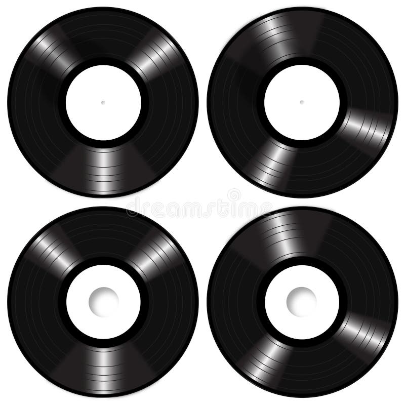 Lp Vinyl Records Mockup Vector Stock Illustrations – 4 Lp Vinyl Records ...
