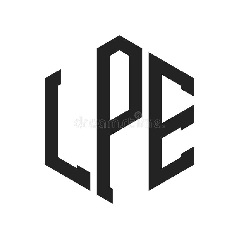 LPE Logo Design. Initial Letter LPE Monogram Logo Using Hexagon Shape ...