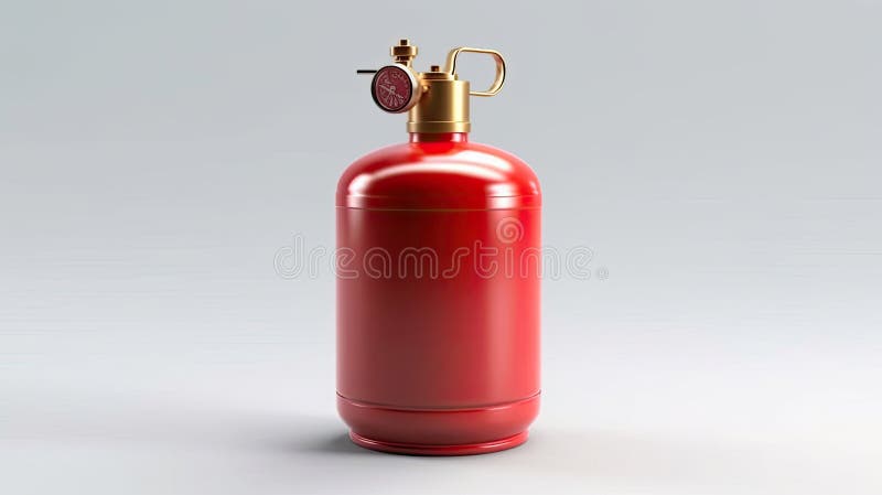 LPG Gas Cylinder Isolated on White Background Stock Illustration ...